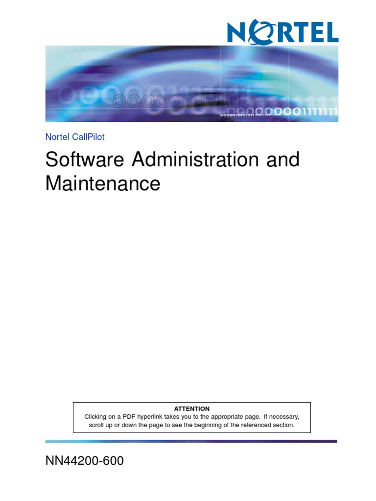 NN44200-600 - 01.01 - CallPilot Software Admin and Maintenance | PDF ...