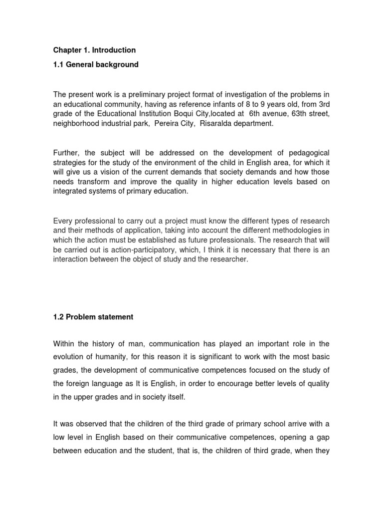 Chapter 1. Introduction 1.1 General Background | PDF | Pedagogy | Knowledge