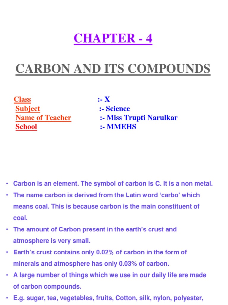 Carbon Compounds and Bonding Explained | PDF | Covalent Bond | Sodium ...