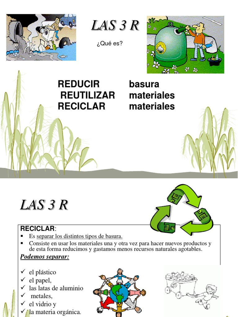Las 3 R de La Ecologia | PDF | Reciclaje | Residuos