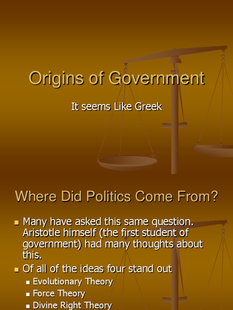 Origins of Government: It Seems Like Greek | PDF | Social Contract | U ...
