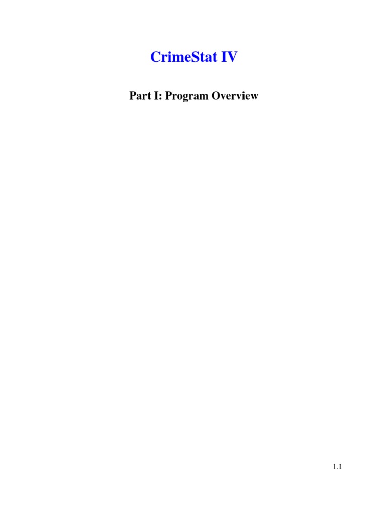 Crimestat Iv: Part I: Program Overview | PDF | Spatial Analysis | Esri