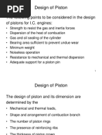 Design of Piston | PDF | Piston | Mechanical Engineering