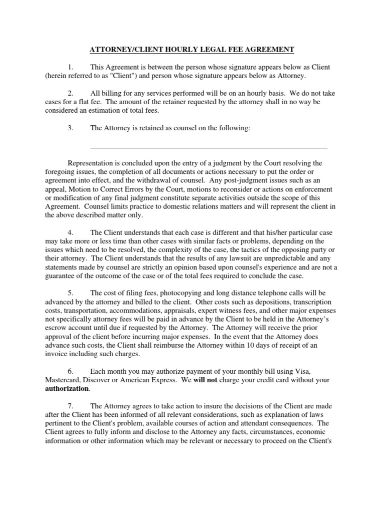 Fee Agreement | PDF | Lawyer | Attorney's Fee