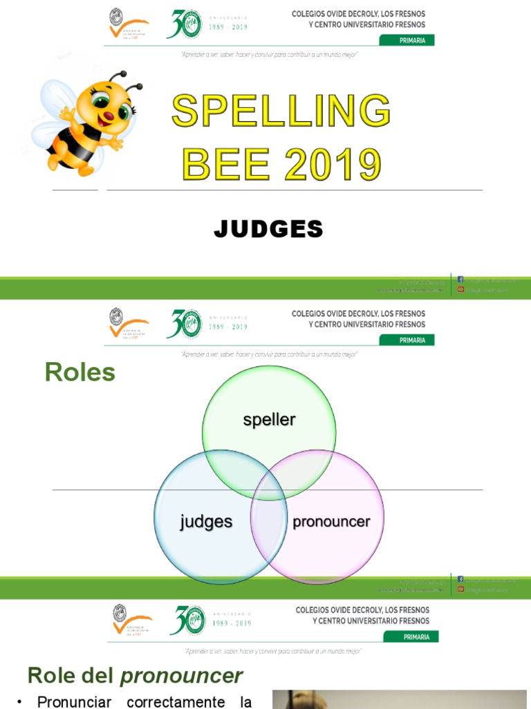 Spelling Bee - Judges - 1819 | PDF | Puntuación