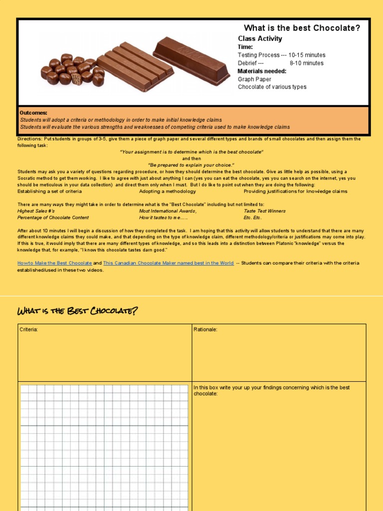 What Is The Best Chocolate | PDF | Chocolate | Knowledge