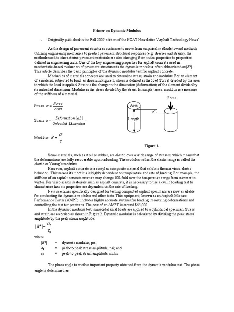 Dynamic Modulus Primer | PDF | Deformation (Engineering) | Young's Modulus