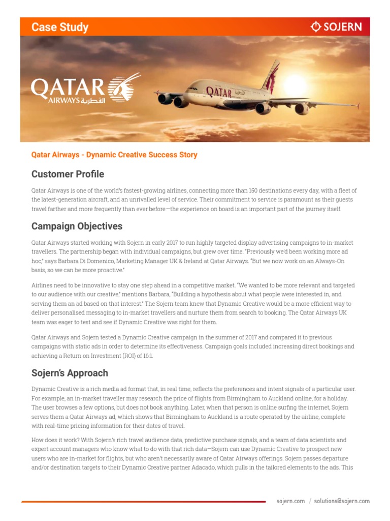 Qatar Airways Case Study: Dynamic Creative Success Through Personalized ...
