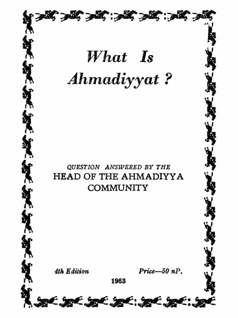 What Is Ahmadiyyat PDF | PDF | Muhammad | Prophets And Messengers In Islam