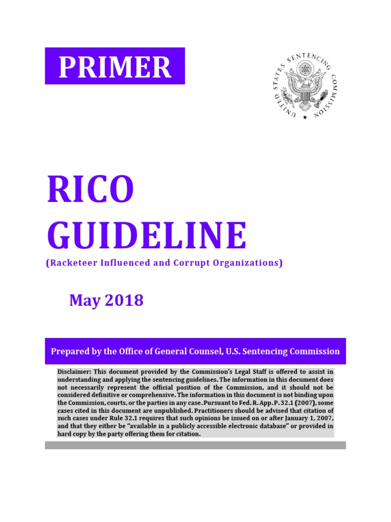 2018 Primer RICO | PDF | Racketeer Influenced And Corrupt Organizations ...