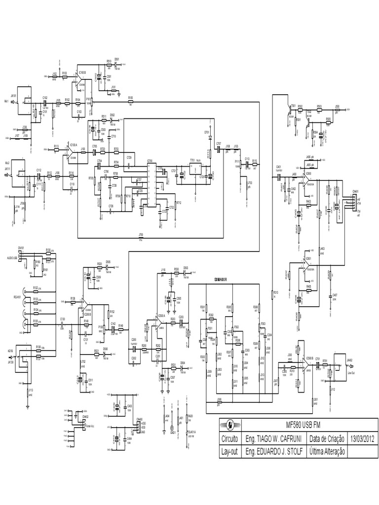 Data de Criação Circuito Lay-Out Última Alteração Mf580 Usb FM Eng ...