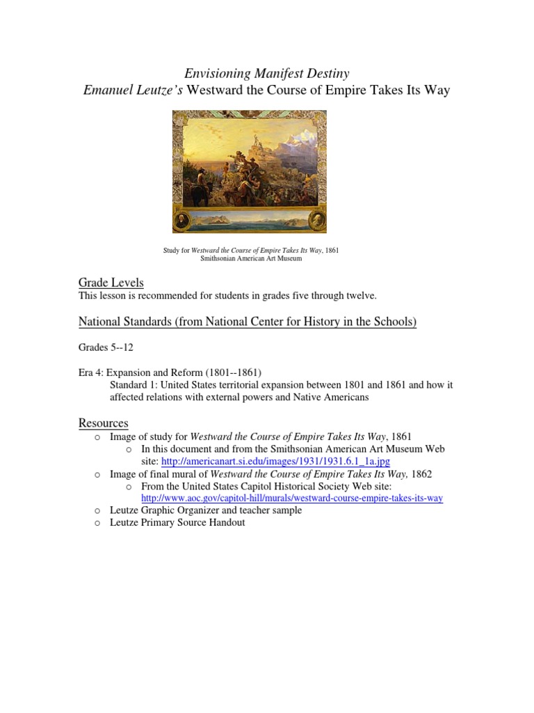 Westward Expansion Lesson Plan | PDF | Paintings