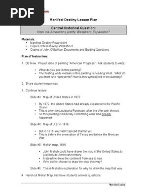 Manifest Destiny Painting Worksheet