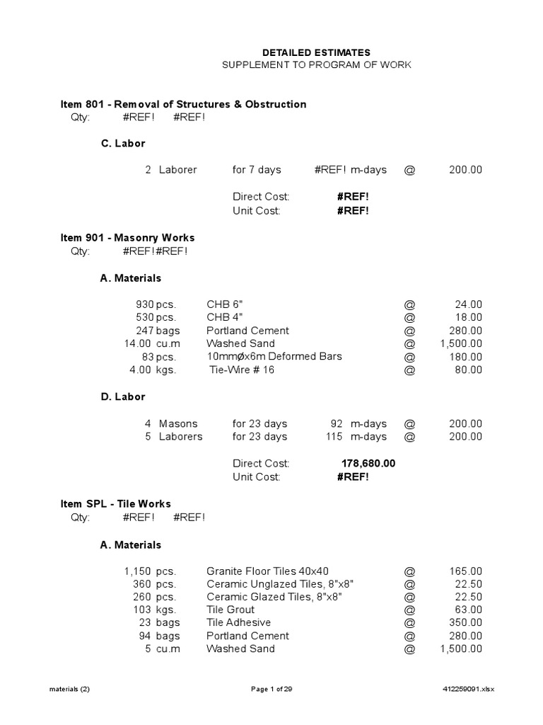 Item 801 - Removal of Structures & Obstruction: Supplement To Program ...