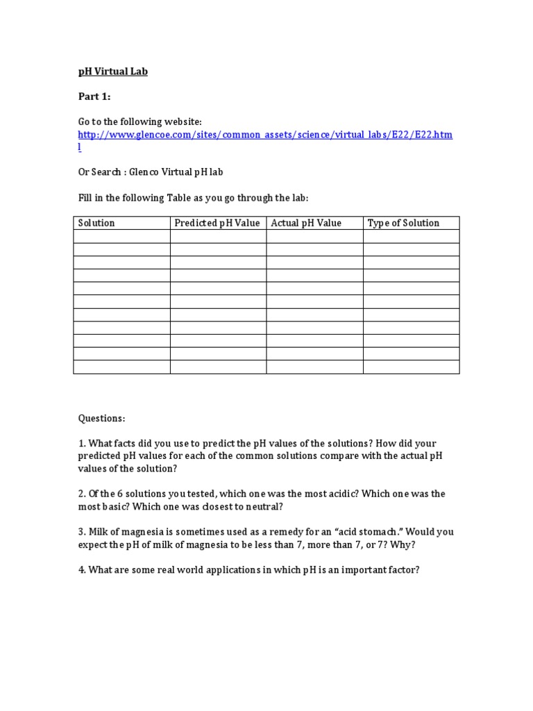 PH Virtual Lab Glenco | PDF | Science & Mathematics
