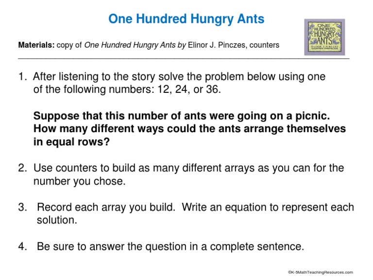 One Hundred Hungry Ants | PDF | Home & Garden