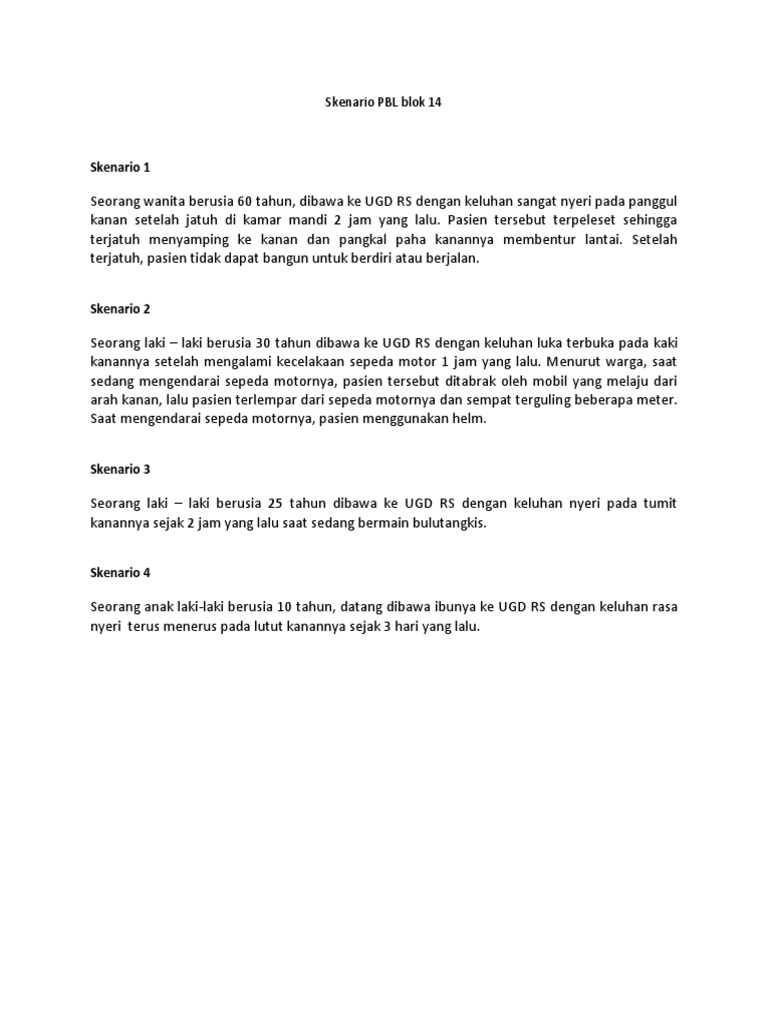 Skenario Dan Kel PBL Blok 14 | PDF