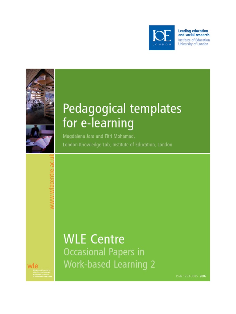 Pedagogical Templates For E-Learning | PDF | Educational Technology ...