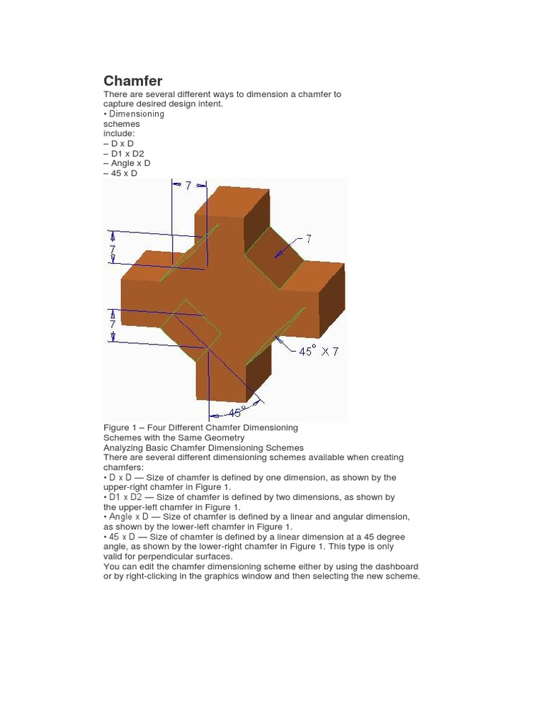 Understanding Different Chamfer Dimensioning Schemes | PDF | Angle ...