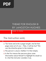Theme For English B | PDF | Poetry