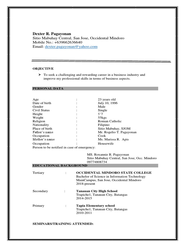 Resume Dexter | PDF | Science And Technology