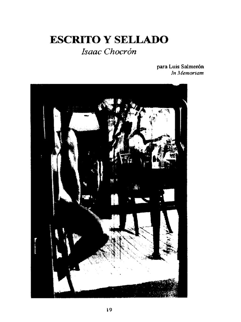 Escrito y Sellado - Isaac Chocron PDF | PDF