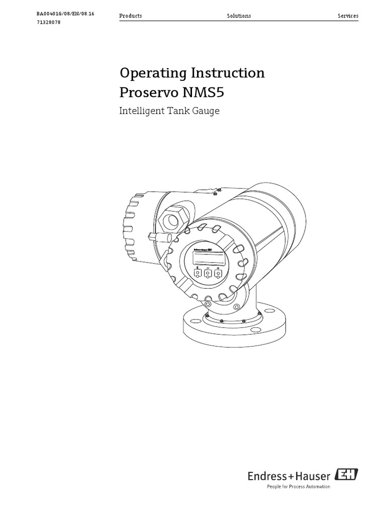Operating Instruction Proservo NMS5: Intelligent Tank Gauge | PDF ...
