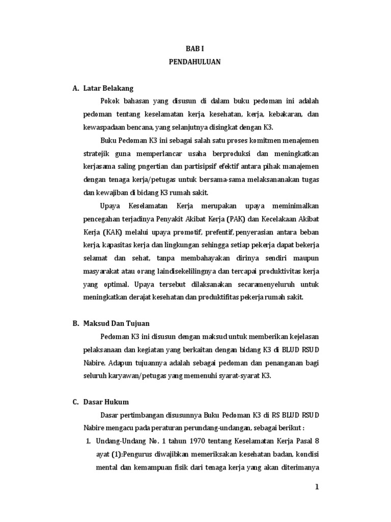 Pedoman K3 | PDF