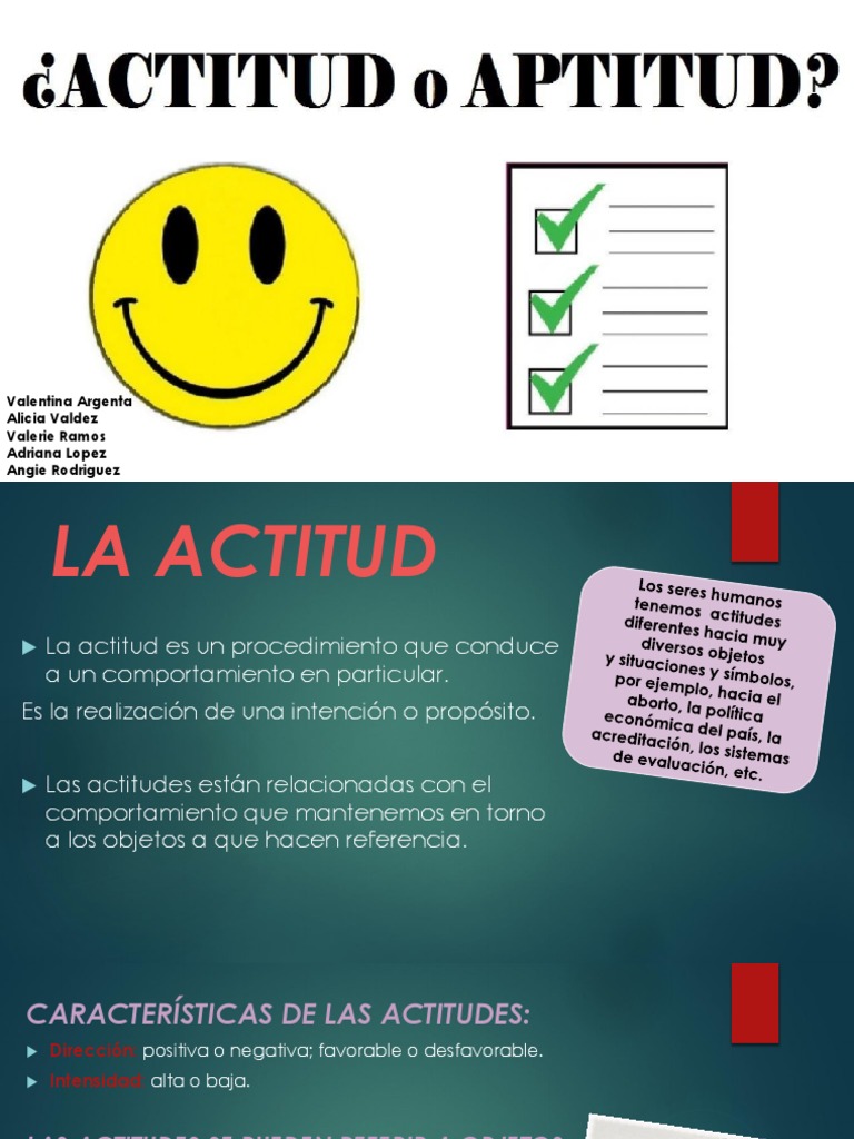 Actitud Vs Aptitud | PDF | Actitud (psicología) | Comportamiento