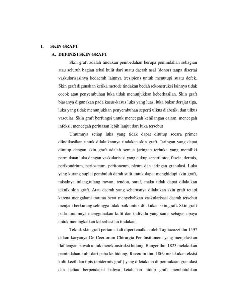 Perbandingan Skin Flap dan Graft | PDF