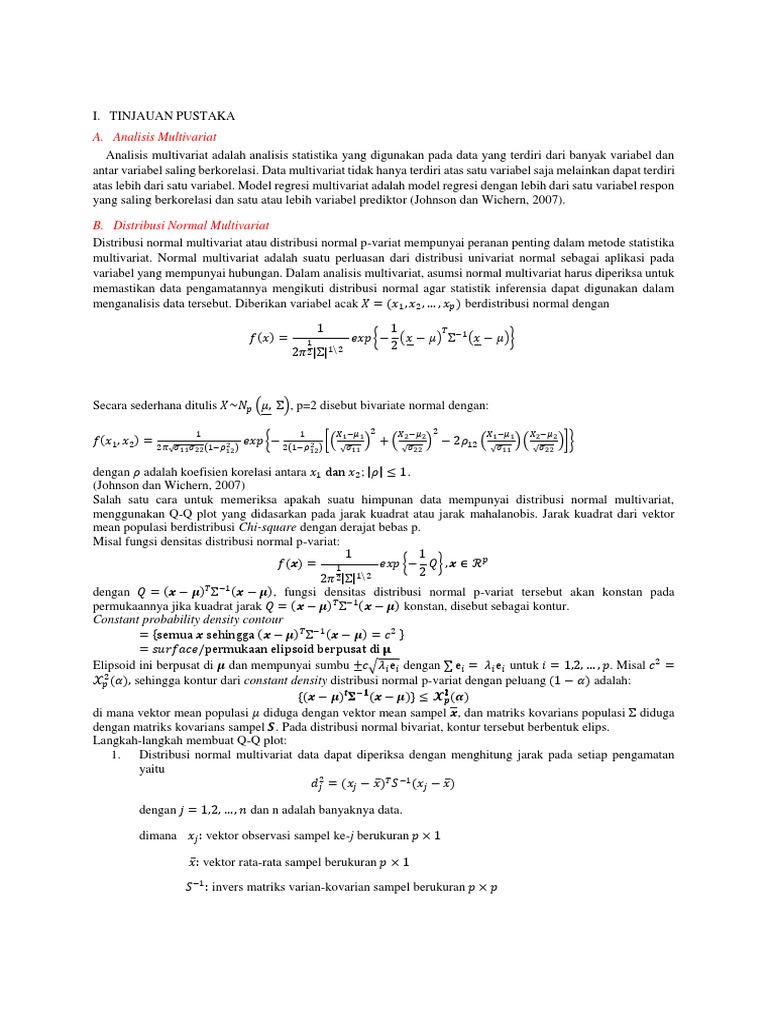 Analisis Multivariat dan Normalitas Data | PDF