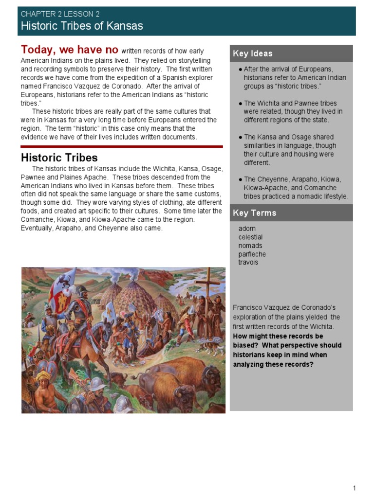 Lesson 2 - Historic Tribes of Kansas 1 | PDF | Arapaho | Cheyenne
