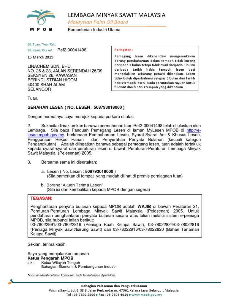 Linachem Sdn. BHD PDF | PDF