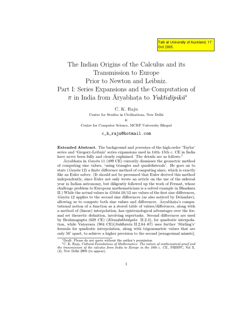 Calculus Abstract 1 PDF | PDF | Pi | Calendar