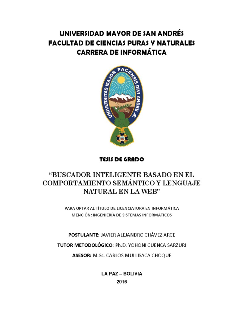 Proyecto de Grado UMSA PDF | PDF | Ontología (Ciencias de la ...