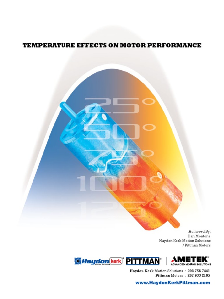 Temperature Effects On DC Motor Performance 1 | PDF | Electric Motor ...