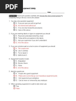 Safety Quiz - Fire Prevention Answer Key-1 | PDF | Science & Mathematics