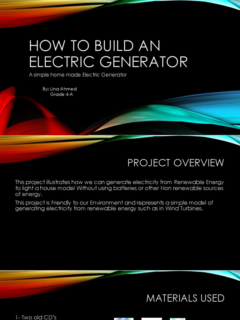 How To Build An Electric Generator | PDF