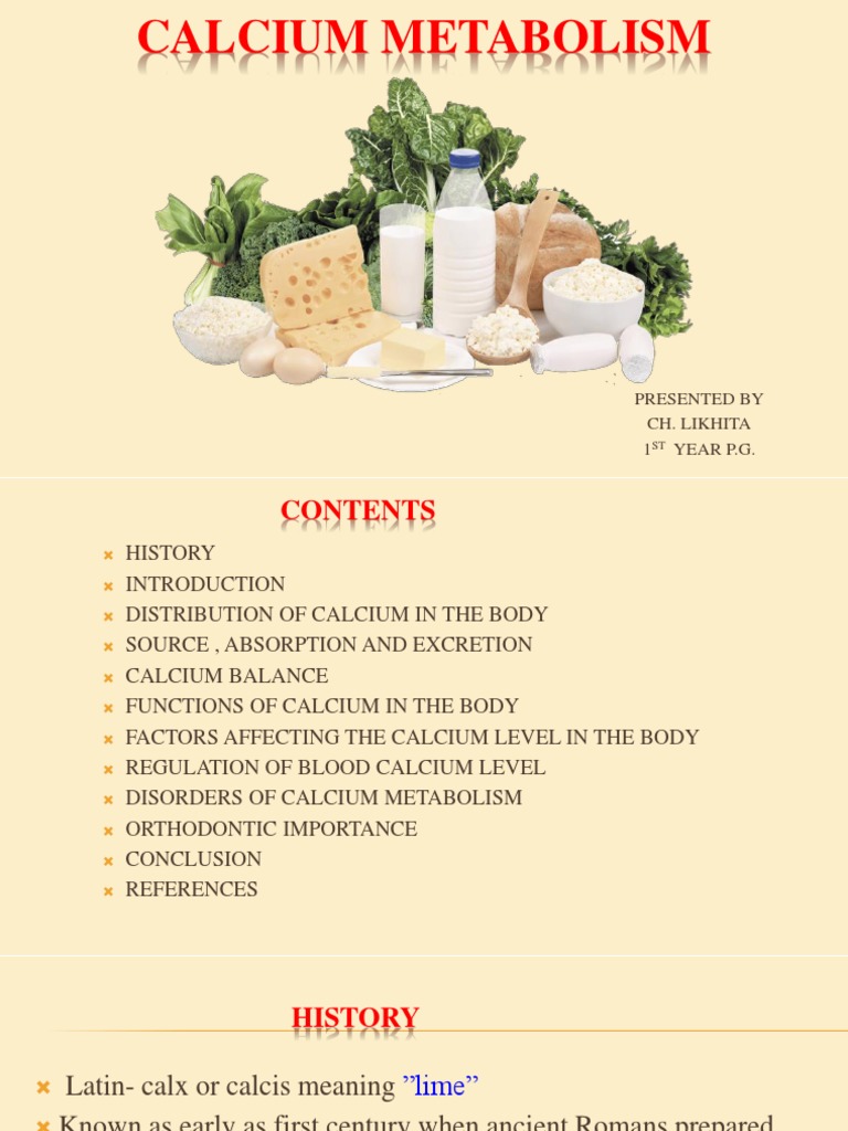 Overview of Calcium Metabolism | PDF | Bone | Calcium In Biology