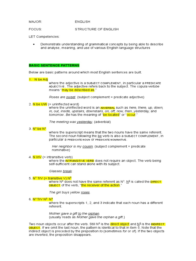Structure of English | PDF | Grammatical Gender | Verb