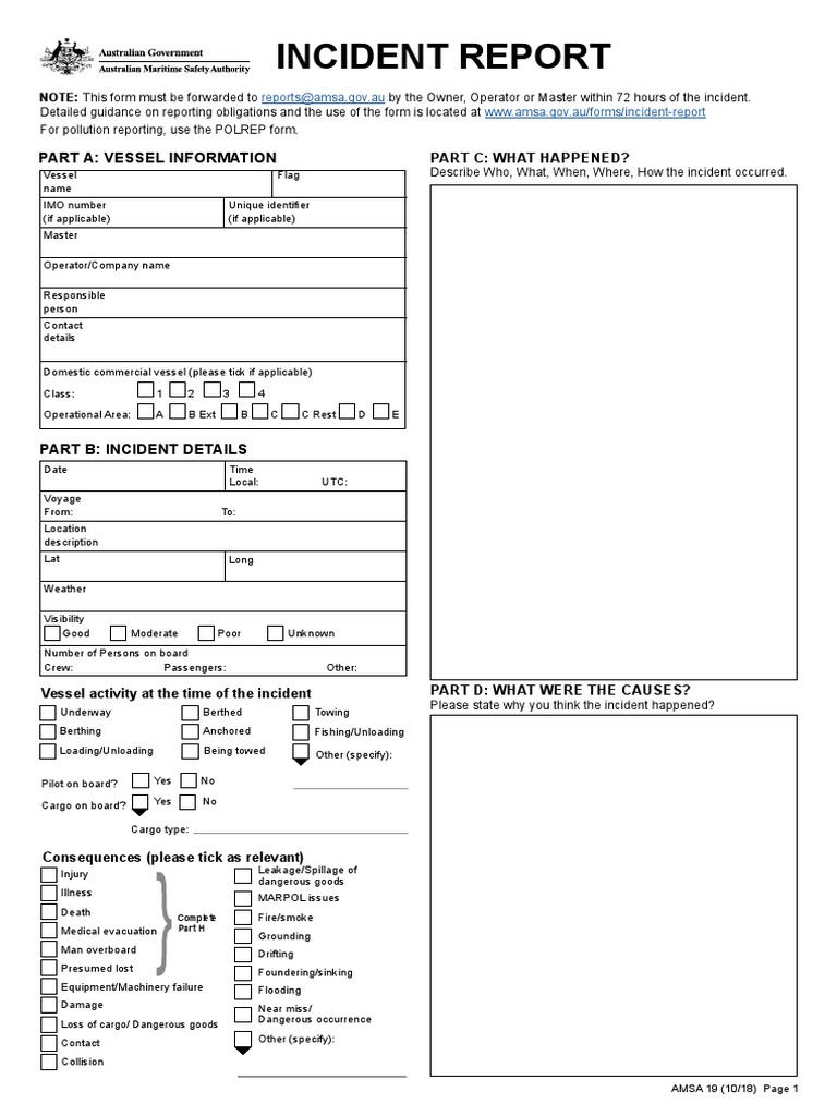 amsa19-incident-report_0.pdf | Maritime Incidents | Watercraft