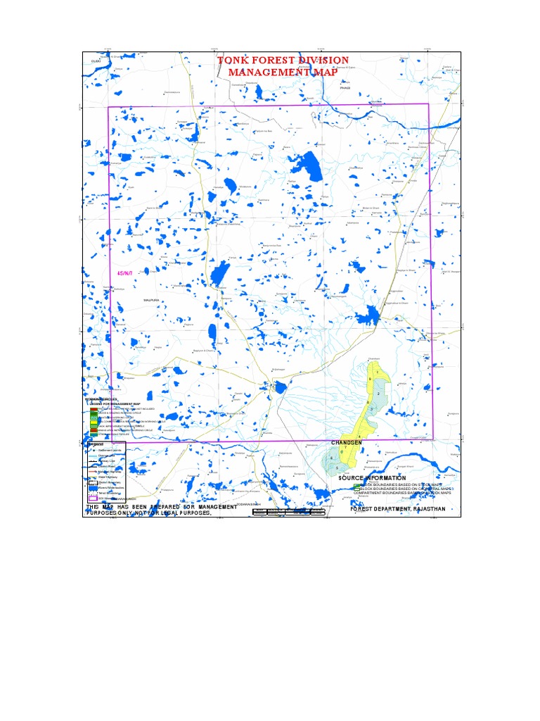 Todaraisingh Forest Map For Toposheet Number PDF | PDF | Nature