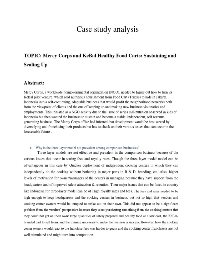 Case Study Analysis | PDF | Business Model | Profit (Economics)