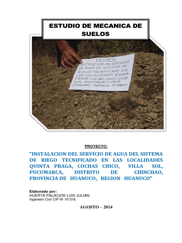 Estudio de MEcanica de Suelos | PDF | Fundación (Ingeniería) | Suelo