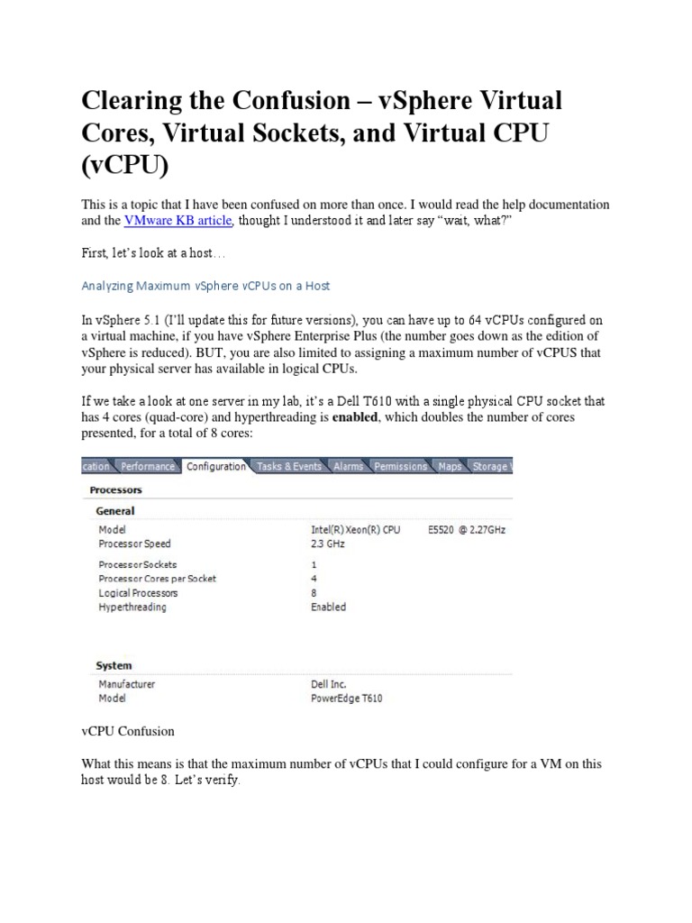 CPU Vs vCPU | PDF | Central Processing Unit | Virtual Machine