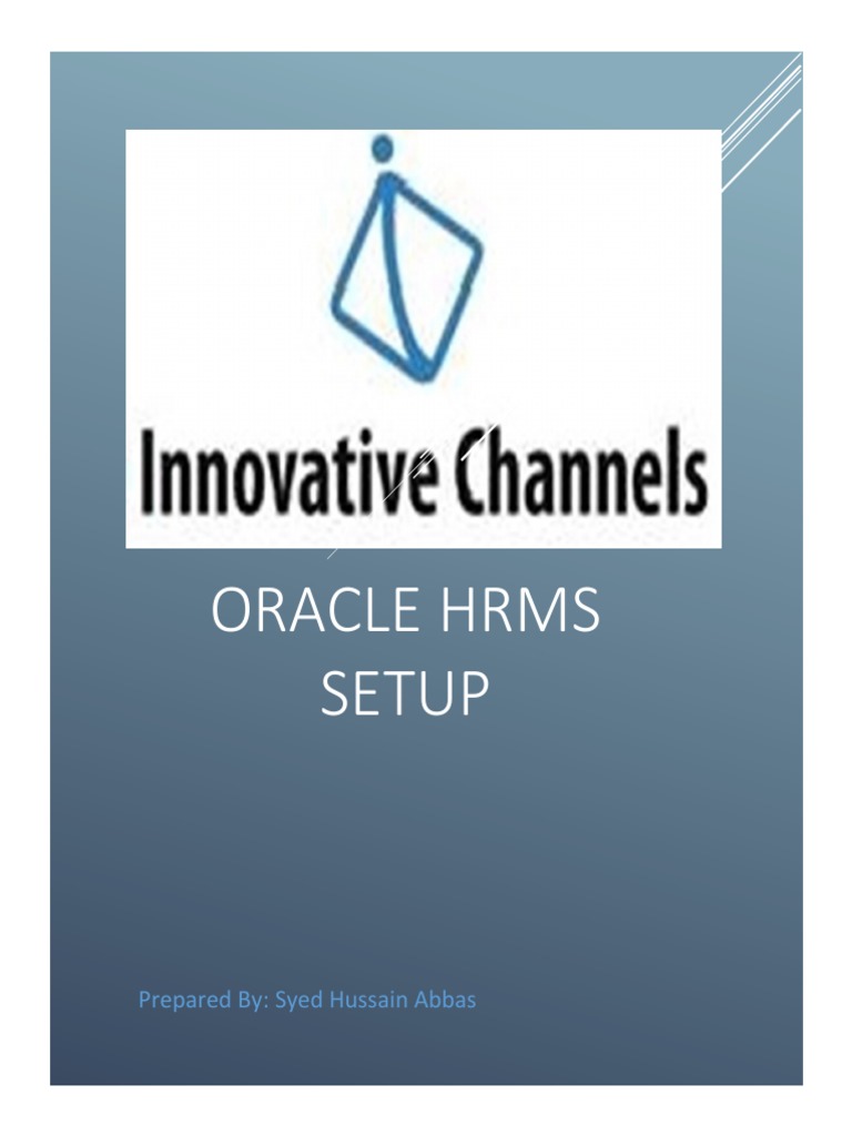 Hrms Setup | PDF | Oracle Database | Computing