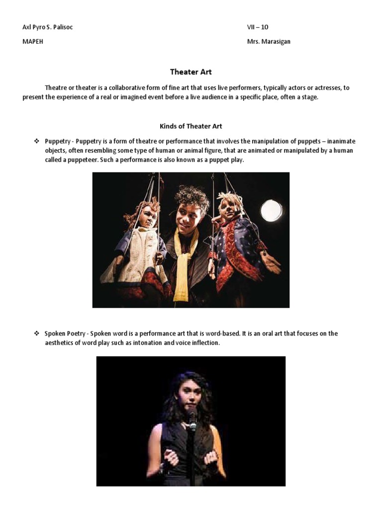 Types of Theater Art Explained | PDF | Classics