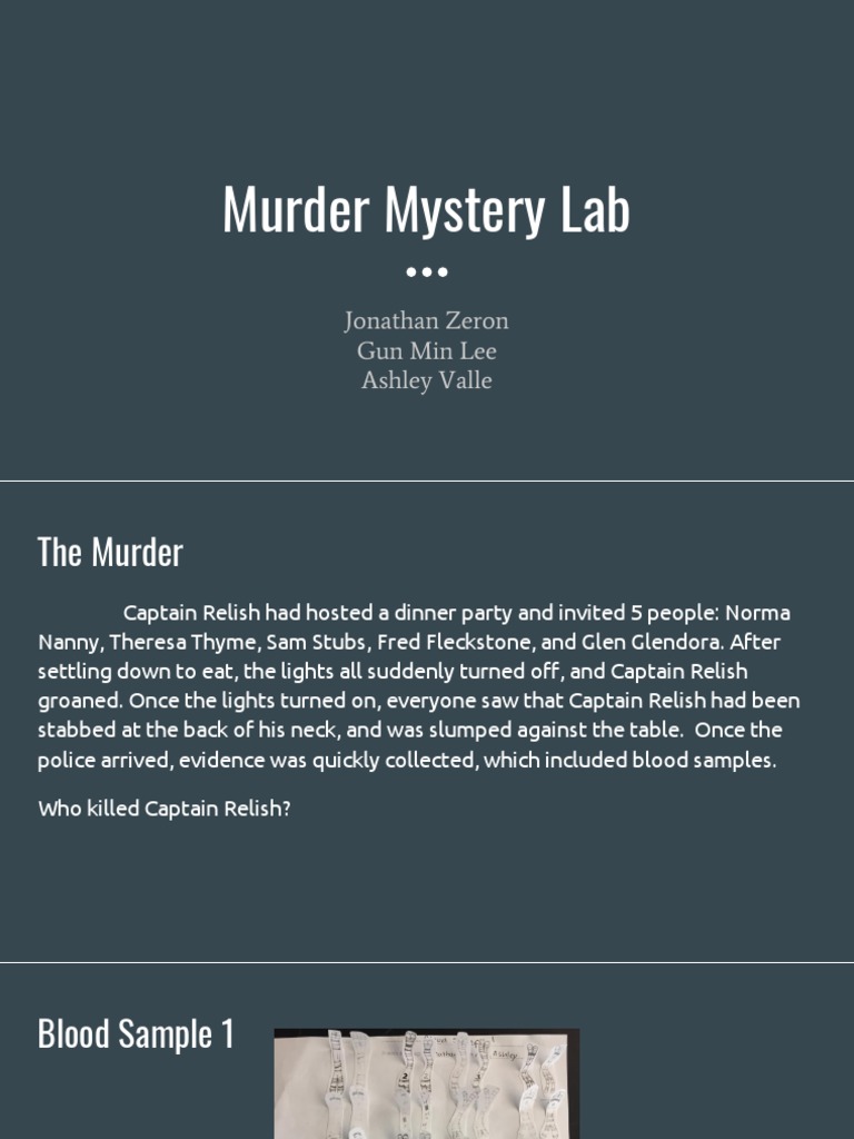 Murder Mystery Lab | PDF | Genetic Disorder | Medicine