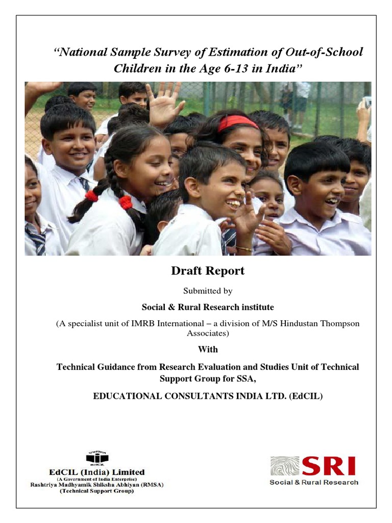 National Survey Estimation School Children Draft Report PDF | PDF ...