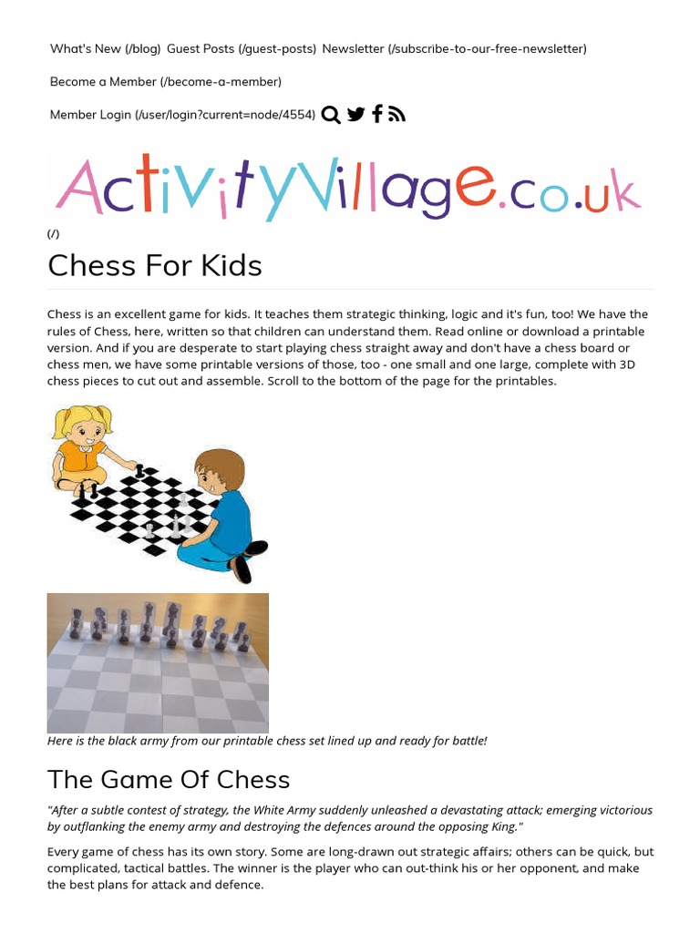 Chess For Kids | PDF | Game Theory | Chess